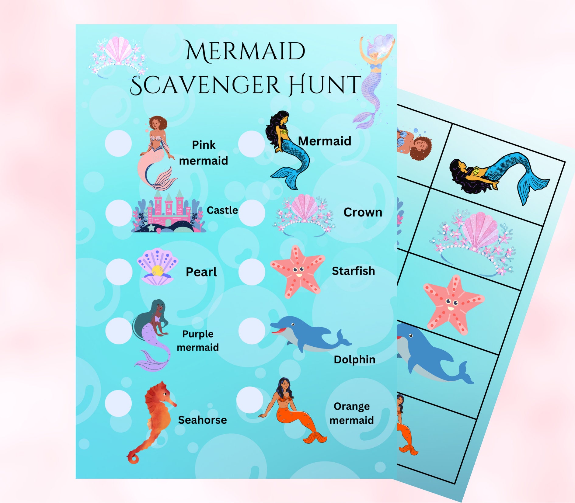 Mermaid Themed Treasure Hunt | Child / Kids Birthday Party Games ...