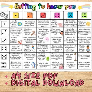 Dicebreaker Roll and Tell Game, Back to School, Icebreaker Activity for ...