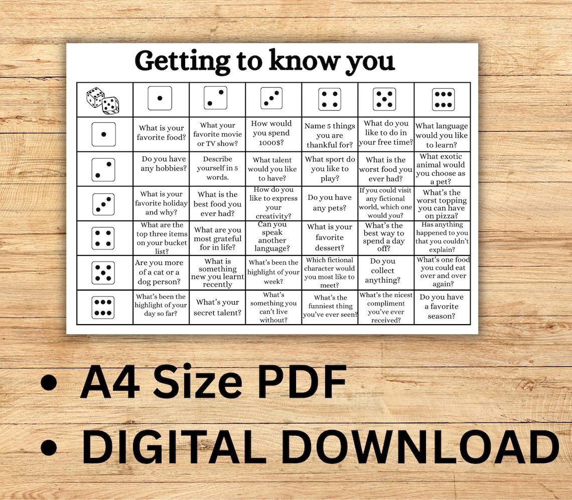 Dicebreaker Roll and Tell Game, Back to School, Icebreaker Activity for ...