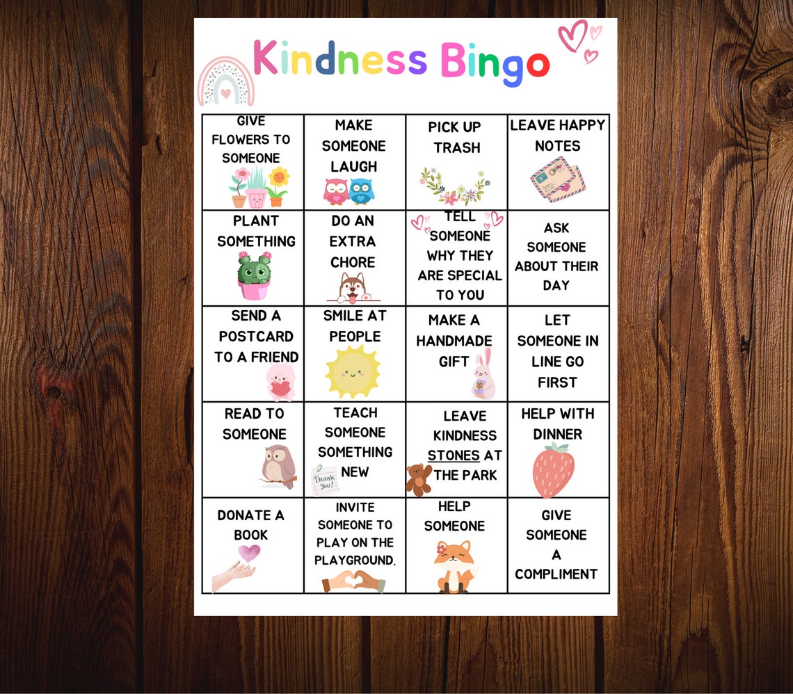 Acts of Kindness Calendar, Kindness Activities for Kids, Random Acts of ...