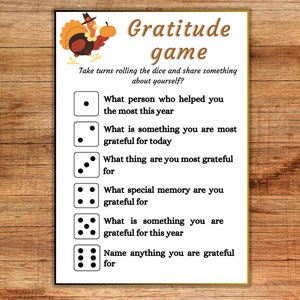 Thanksgiving Gratitude Game, Thanksgiving Party Game, Friendsgiving ...