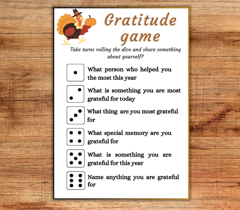 Thanksgiving Gratitude Game, Thanksgiving Party Game, Friendsgiving ...