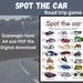 Spot the Car Road Trip Game, Car Scavenger Hunt, Printable Game for ...
