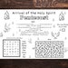 Pentecost Activity Placemat, Holy Spirit Coloring Page for Kids ...