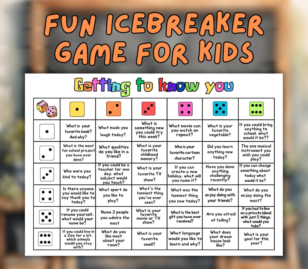 Fun Icebreaker for Kids, Back to School, Icebreaker Games, Games for ...