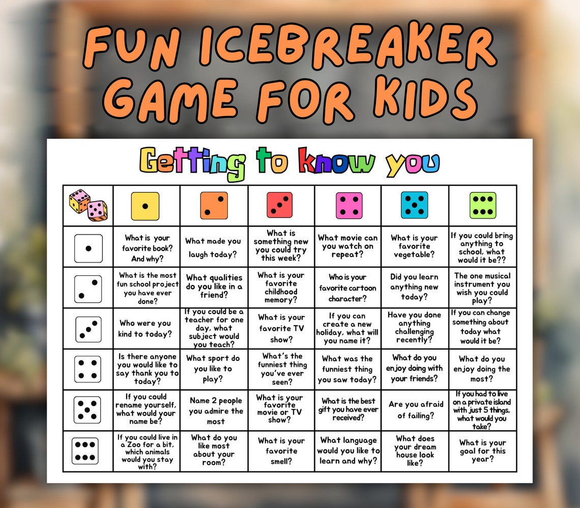 Fun Icebreaker for Kids, Back to School, Icebreaker Games, Games for ...