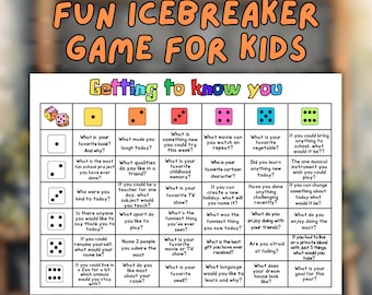 Get to Know You Board Game Secondary | Children Icebreaker Questions ...