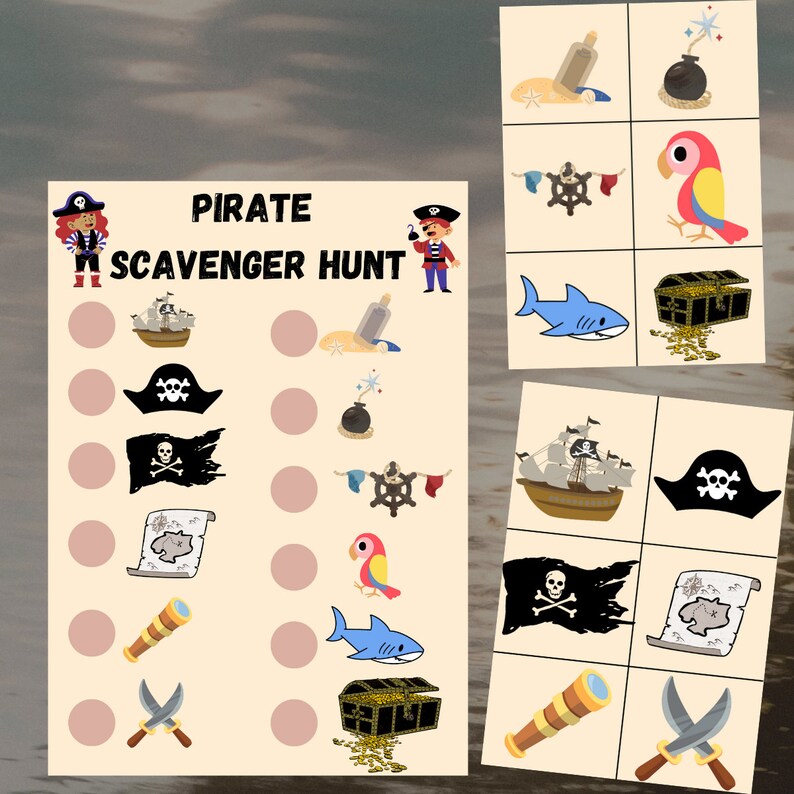 Pirate Themed Scavenger Hunt Child / Kids Birthday Party - Etsy