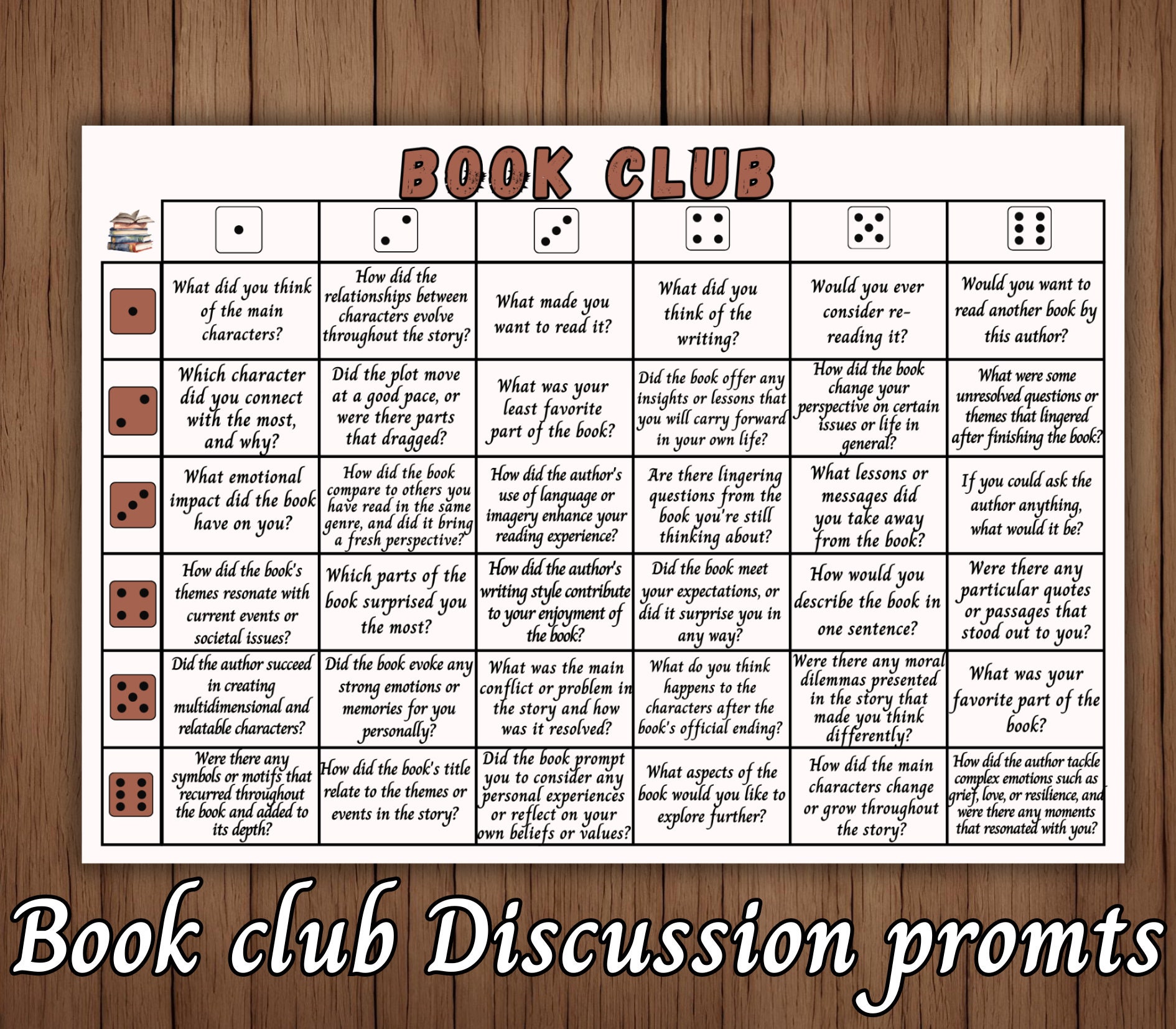 Book Club Meeting Questions, Book Discussion Activity, Discussion ...