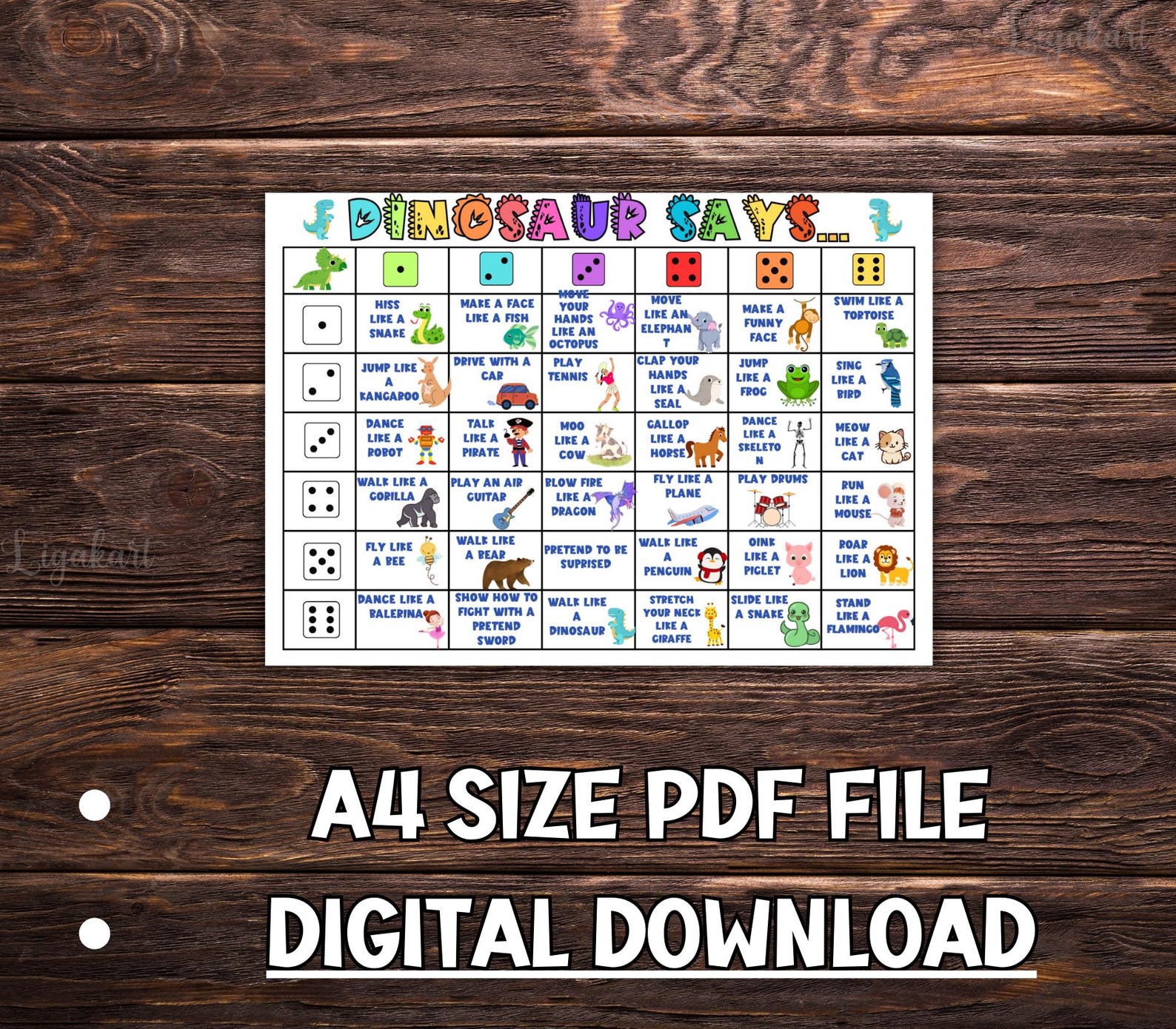 Simon Says Game, Movement Activity, Brain Break, Icebreaker for Kid ...