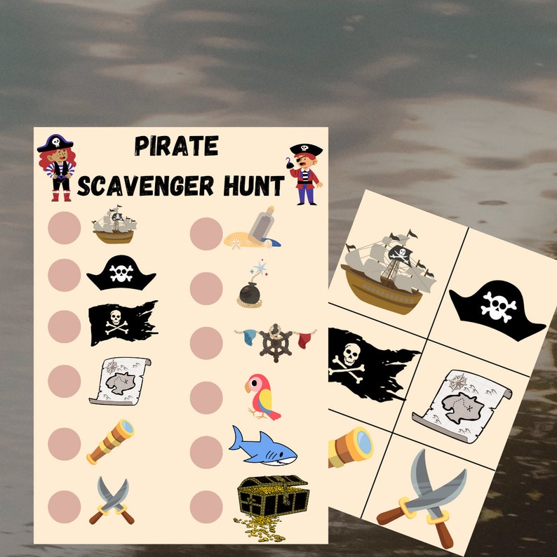Pirate Themed Scavenger Hunt Child / Kids Birthday Party - Etsy