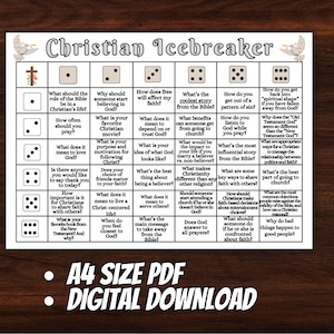 Dicebreaker Roll and Tell Game, Christian Icebreaker Activity for All ...