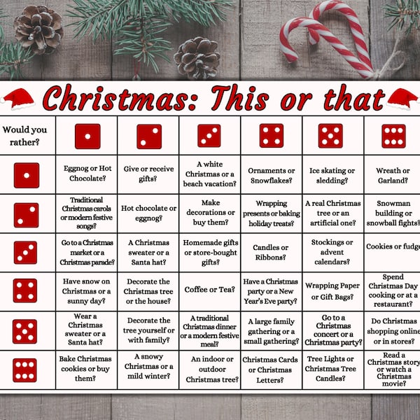 Christmas Icebreaker Game - Etsy