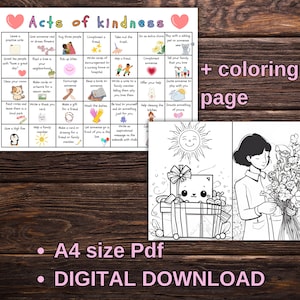 Acts of Kindness Calendar, Kindness Activities for Kids, Random Acts of ...