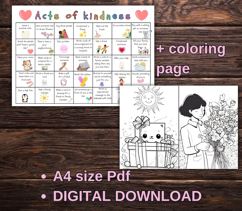 Acts of Kindness Calendar, Kindness Activities for Kids, Random Acts of ...