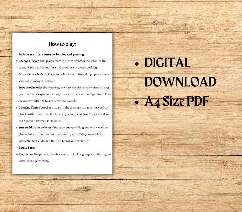 Bible Charades, Printable Bible Pictionary Cards, Printable Bible Games ...