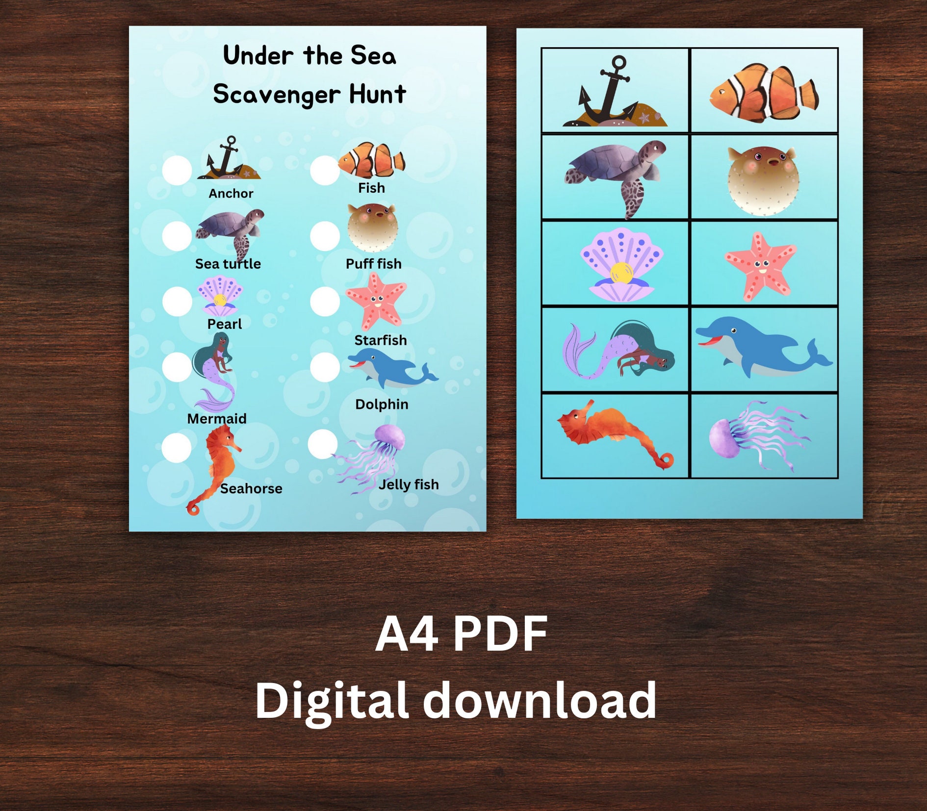 Under the Sea Themed Treasure Hunt | Child / Kids Birthday Party Games ...