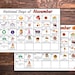 Fun November Holiday Calendar, Printable NOVEMBER National Days ...