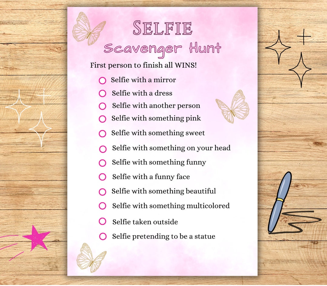 Selfie Scavenger Hunt, Party Games for Teens, Slumber Party Games ...