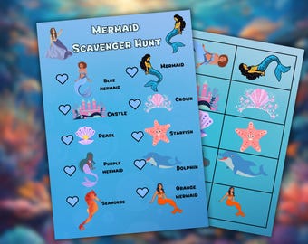 Mermaid Themed Treasure Hunt | Child / Kids Birthday Party Games ...