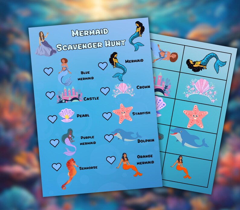 Mermaid Themed Treasure Hunt | Child / Kids Birthday Party Games ...