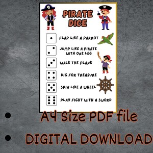 Dicebreaker Pirate Game, Exercise Game, Pirate Game, Pirate Party Game ...