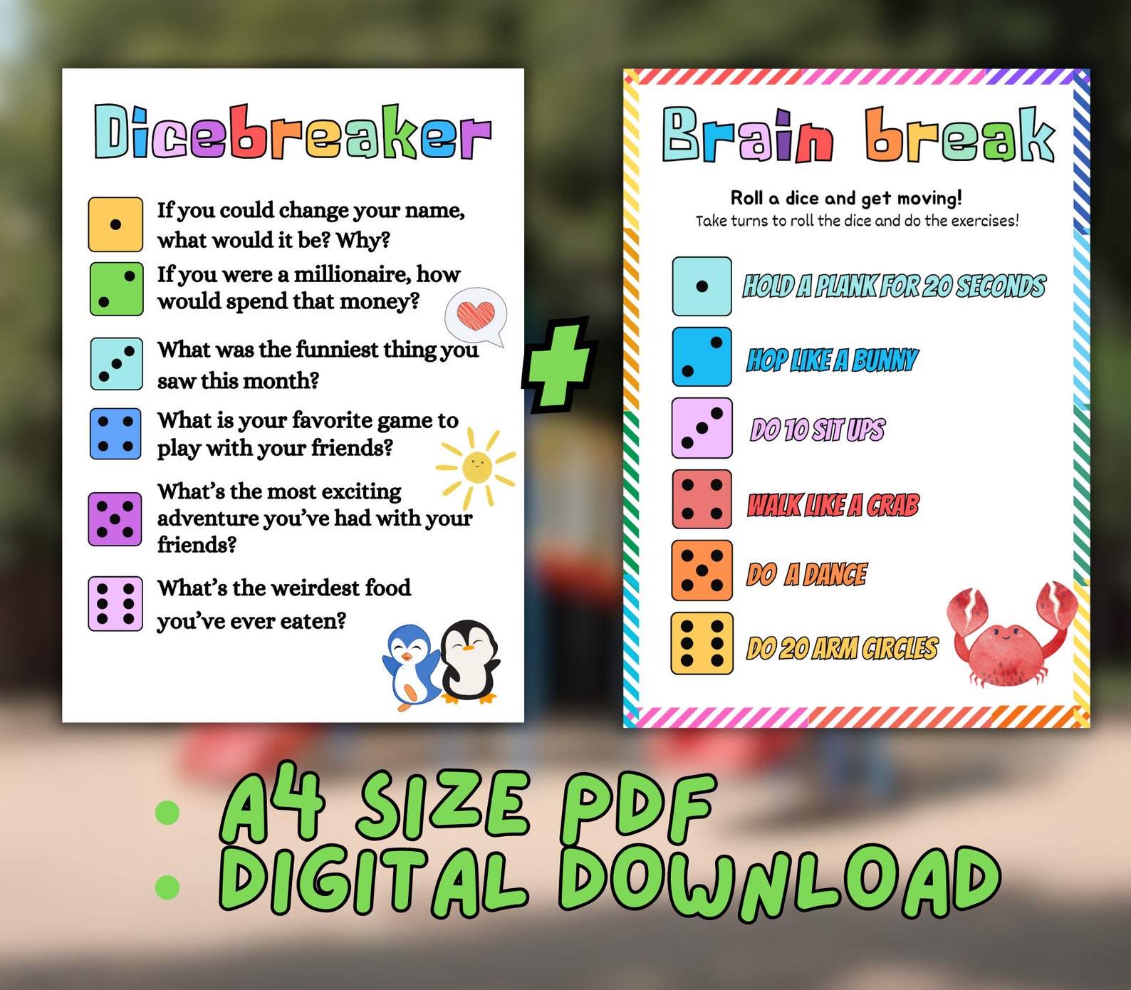 Dicebreaker Roll and Tell Game, Back to School, Icebreaker Activity for ... Dicebreaker Roll and Tell Game, Back to School, Icebreaker Activity for ...