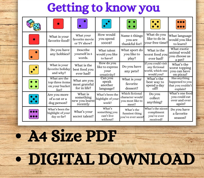 Dicebreaker Roll and Tell Game, Back to School, Icebreaker Activity for ...