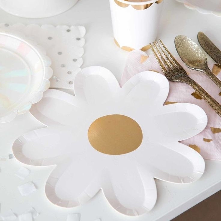Daisy Paper Plates for Children's Birthday Parties/disposable Plates ...