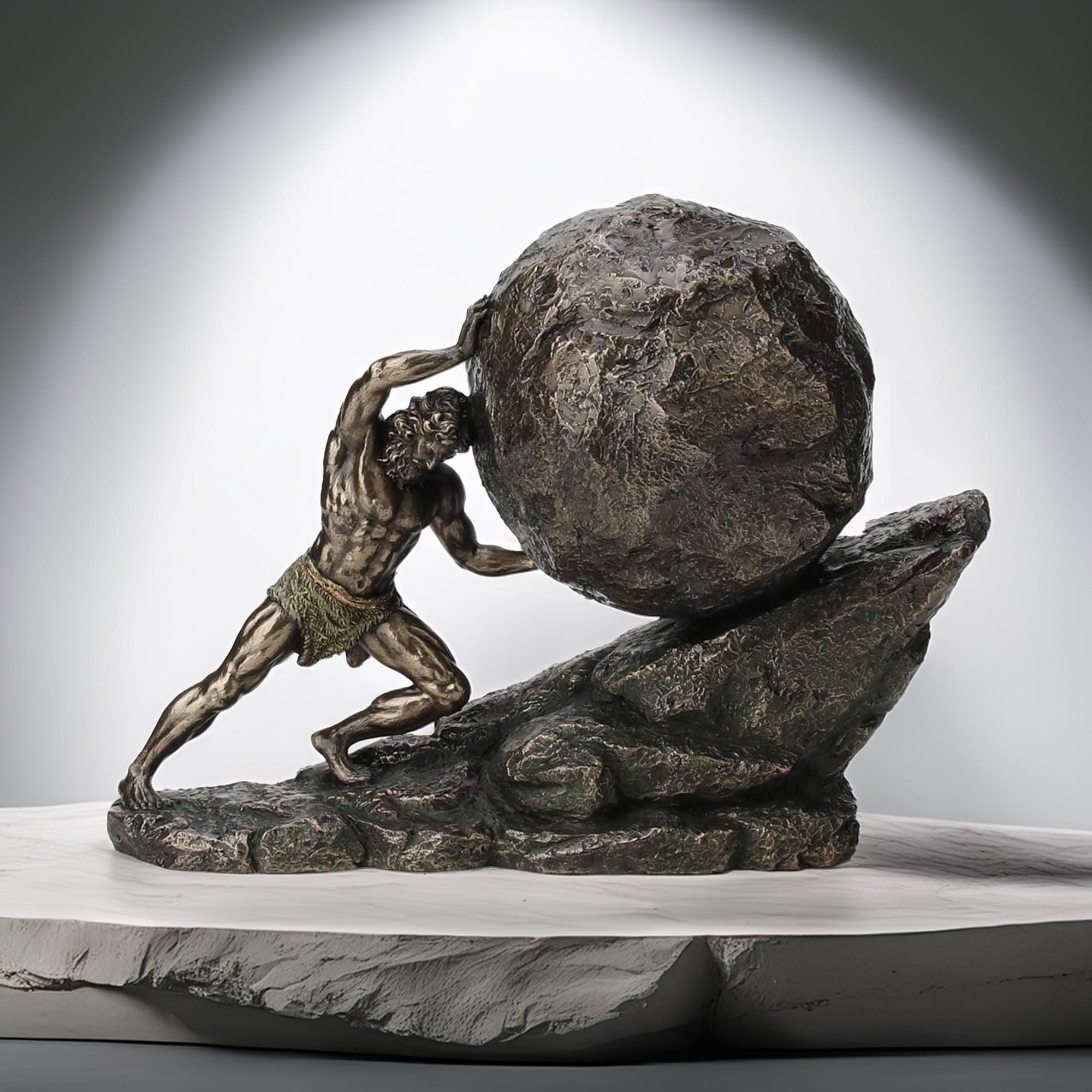 Sisyphus Statue: Cold Cast Bronze Greek Mythology Decor - Etsy