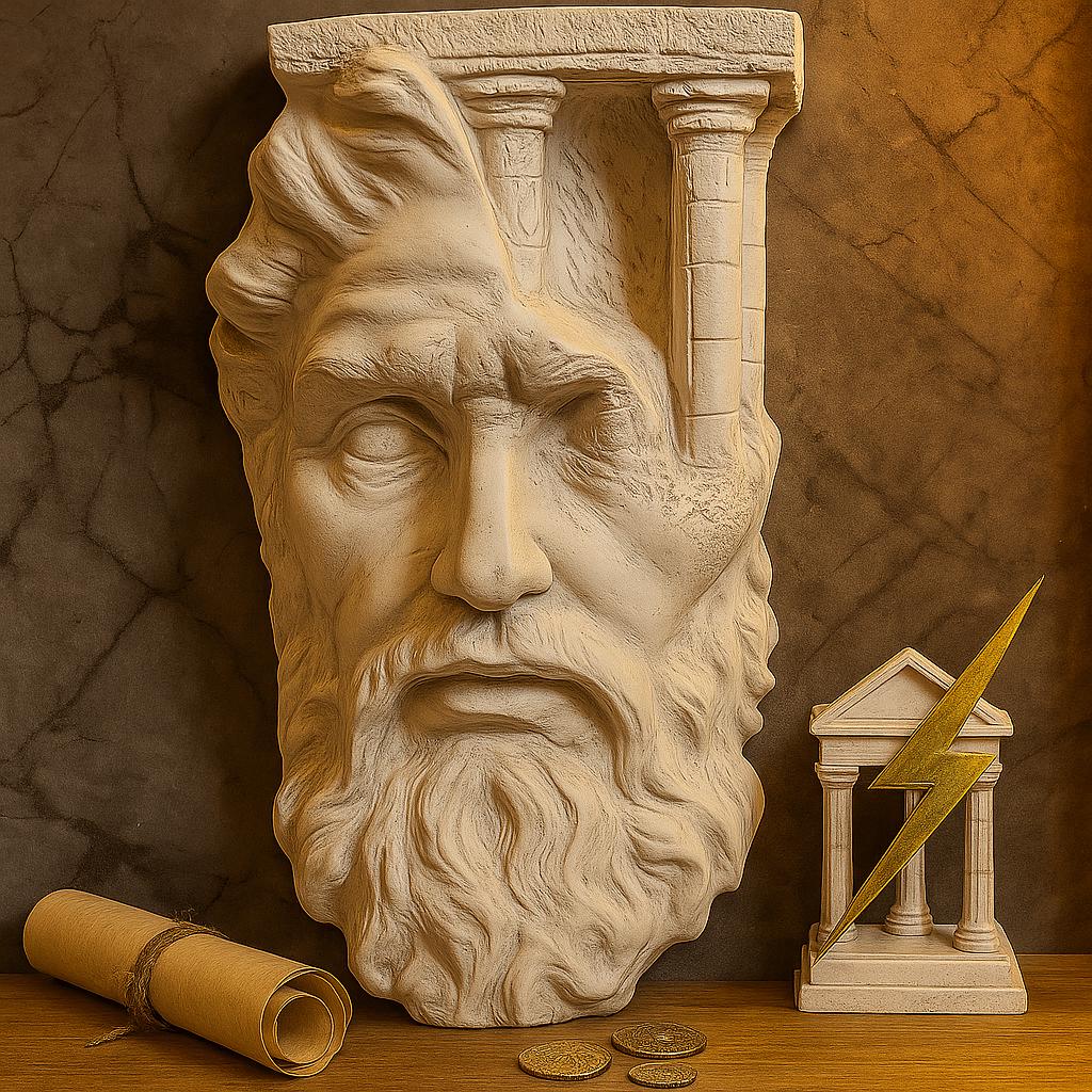 Hand Painted Zeus Wall Bust Sculpture – Greek Roman Mythology Decor ...