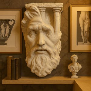 Hand Painted Zeus Wall Bust Sculpture – Greek Roman Mythology Decor ...