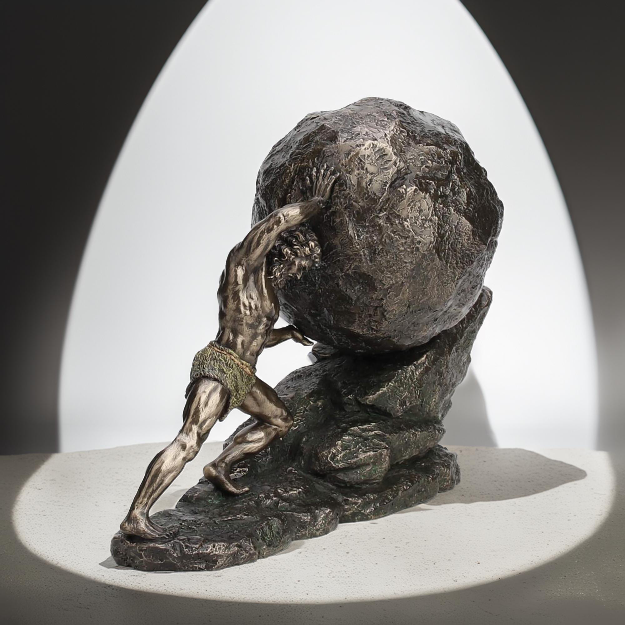 Sisyphus Statue: Cold Cast Bronze Greek Mythology Decor - Etsy