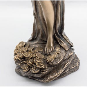 Fortuna Goddess Statue - Handmade Wealth & Luck Sculpture - Bronze ...