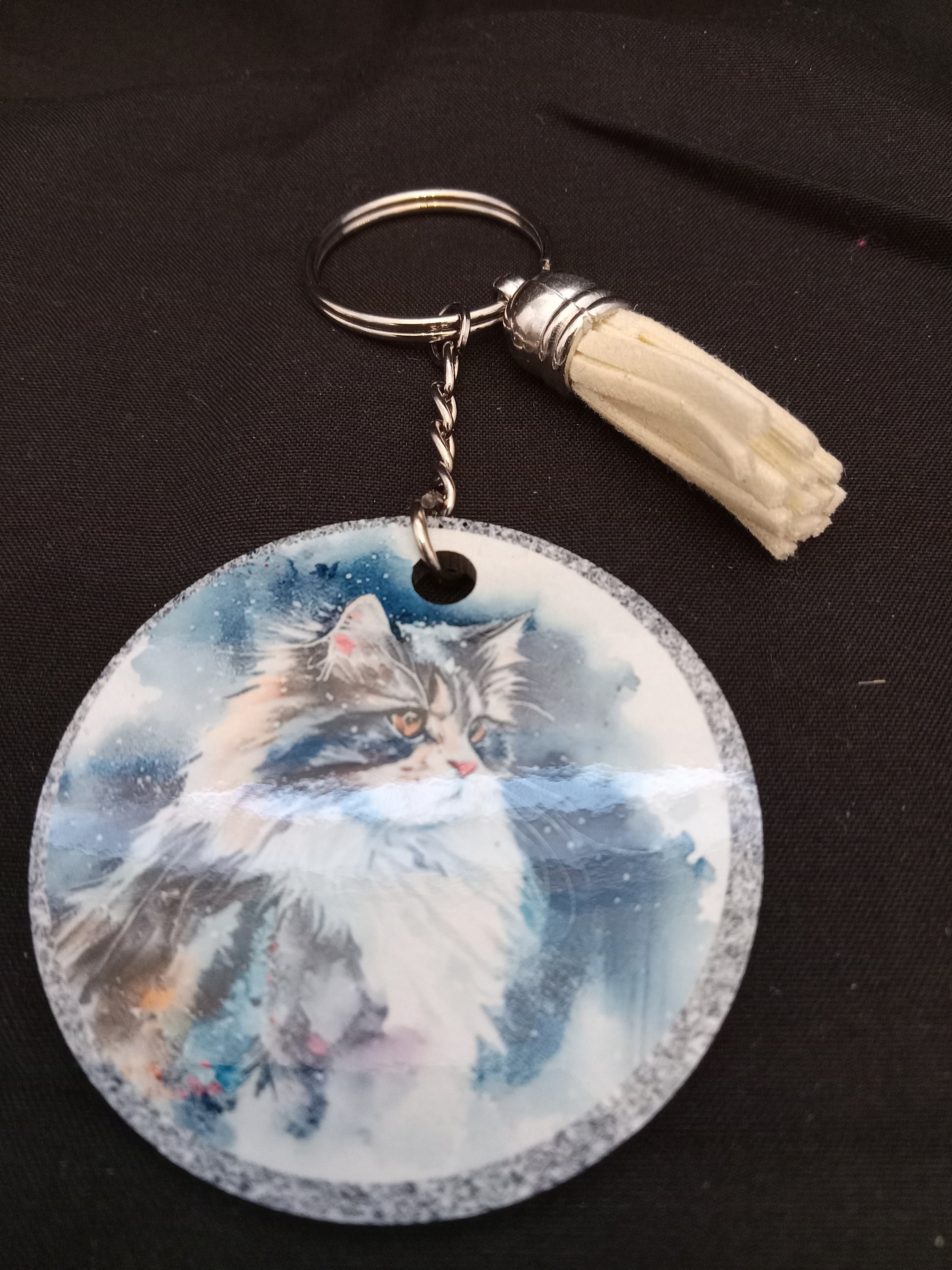Cat Keychain - Etsy