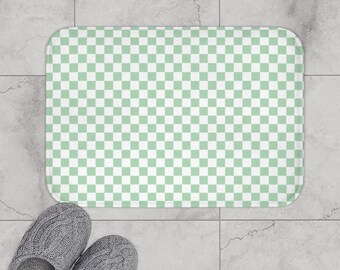 Checkered Bath Mat - Etsy