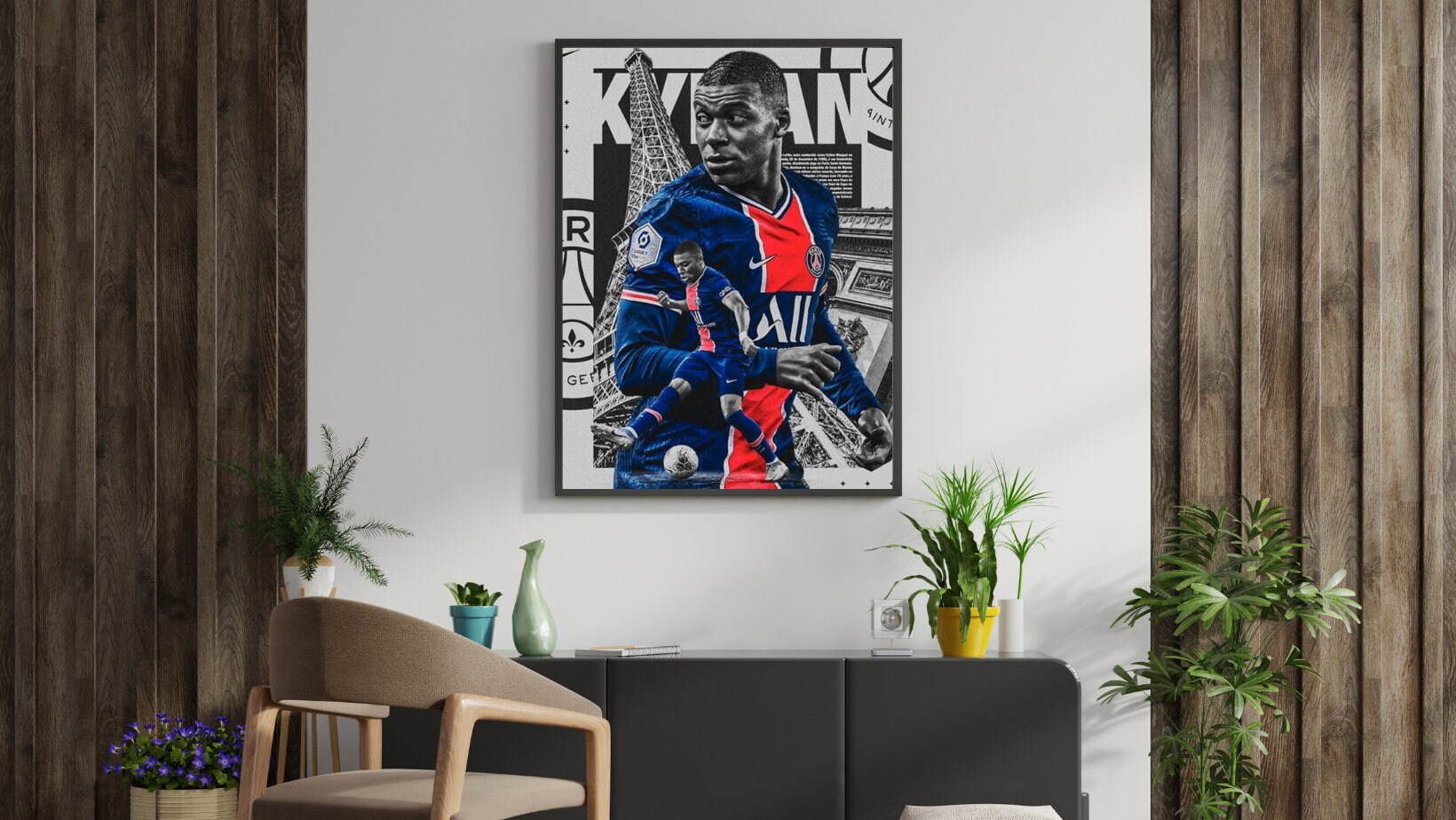 MBAPPE Poster, Wall Art Printable, PSG, Digital Download, french ...