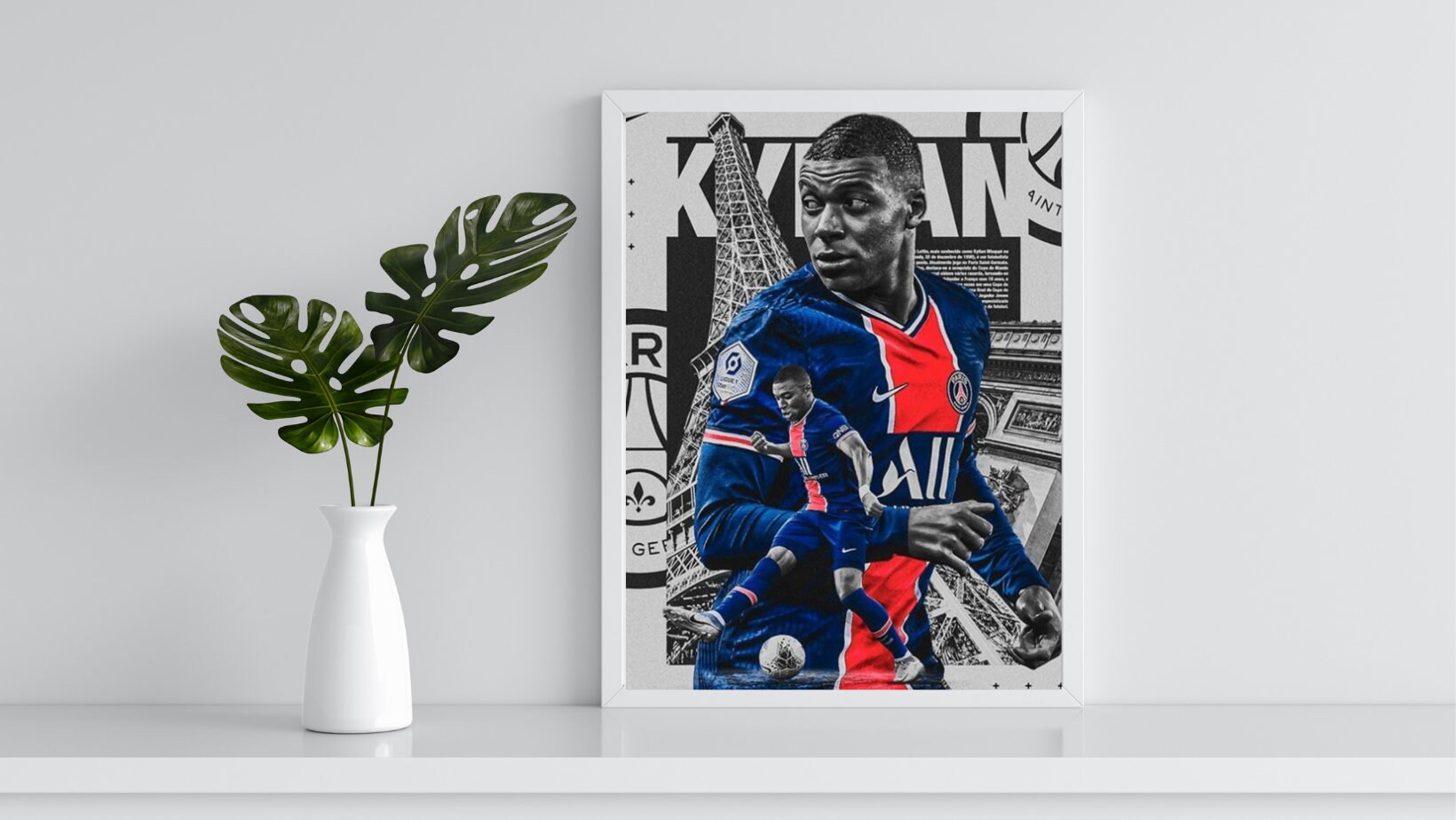 MBAPPE Poster, Wall Art Printable, PSG, Digital Download, french ...