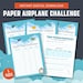 Printable Paper Airplane Experiment Activity Pack - Scientific Method ...