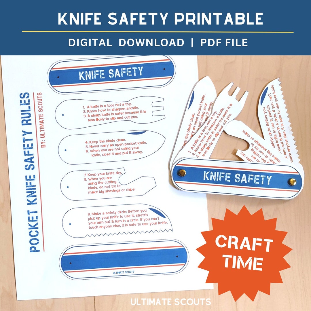 Pocket Knife Safety for Kids Printable Scouts Pocket Knife Safety ...