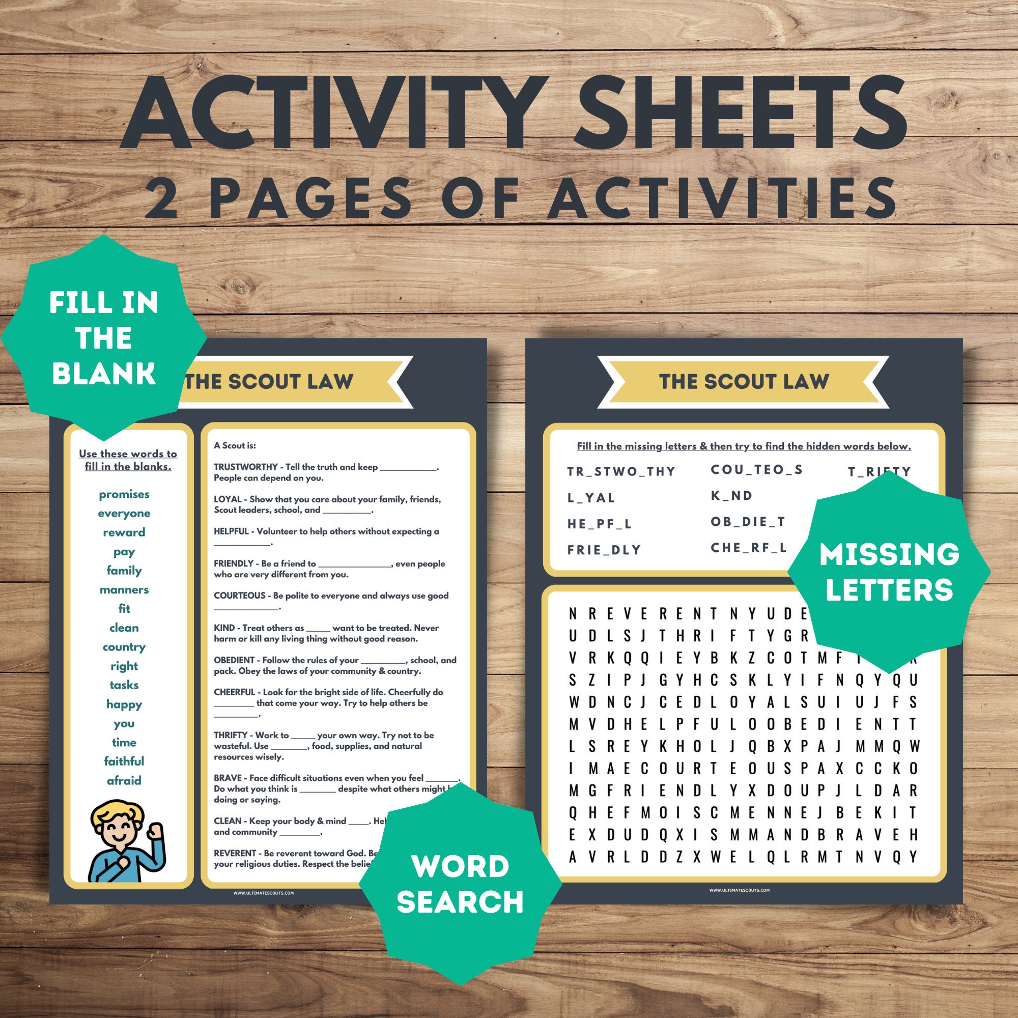 The Cub Scout Law Worksheets, Learn The Cub Scout Law, Download & Print ...