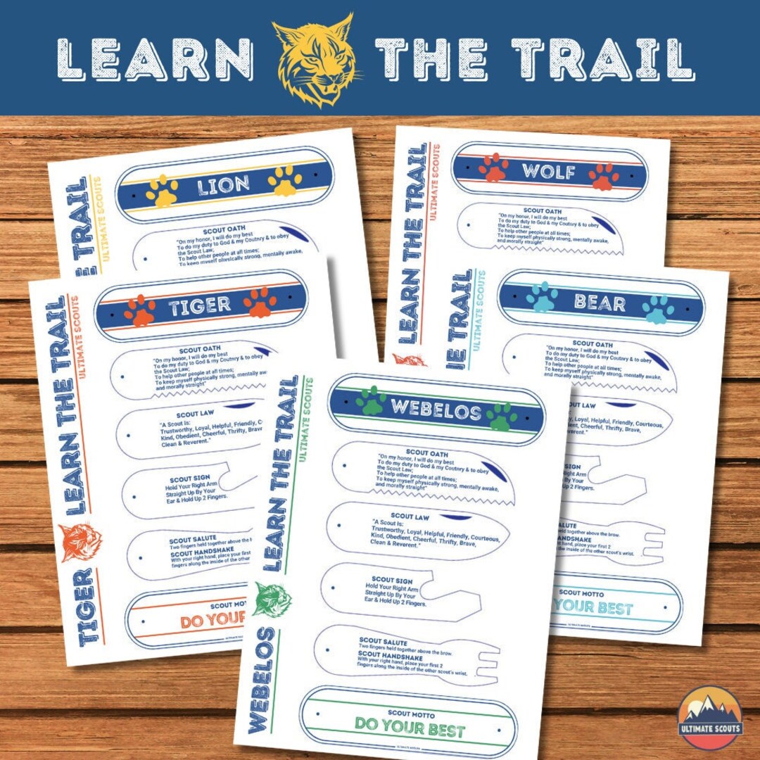 Learn the Trail Pocket Knife Printable Complete Set Scouts Printable ...