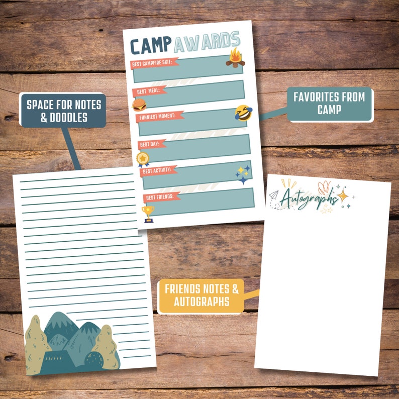 Kids Camp Journal - Download & Print Today, Daily Journal, All About Me ...