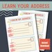Learn Your Address Printable | Kindergarten Writing Activity | Pretend ...