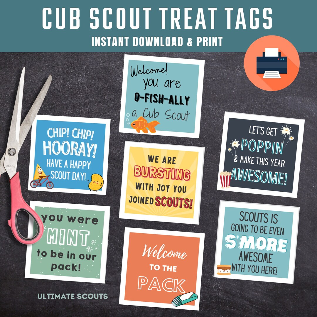 Scouts Printable Treat Tags COMPLETE SET BONUS - Etsy