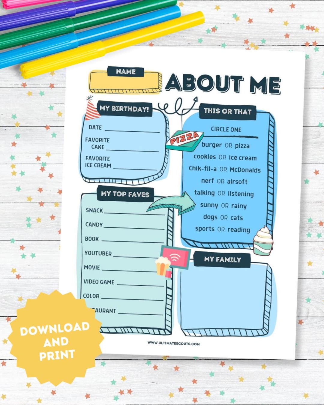 All About Me Worksheet | First Day Printable | Classroom Icebreaker - Etsy