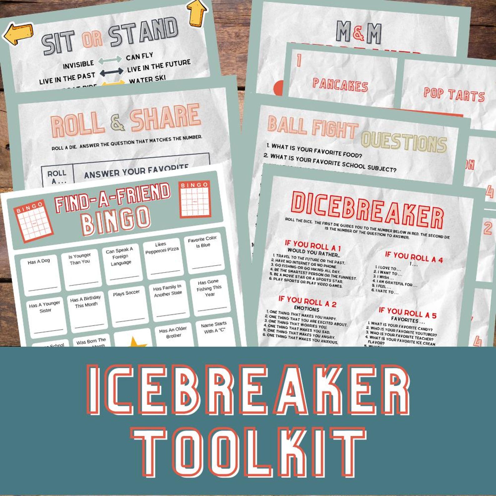 Icebreaker Toolkit - Icebreaker Games With Printables for Youth Group ...