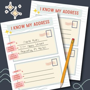 Learn Your Address Printable | Kindergarten Writing Activity | Pretend ...
