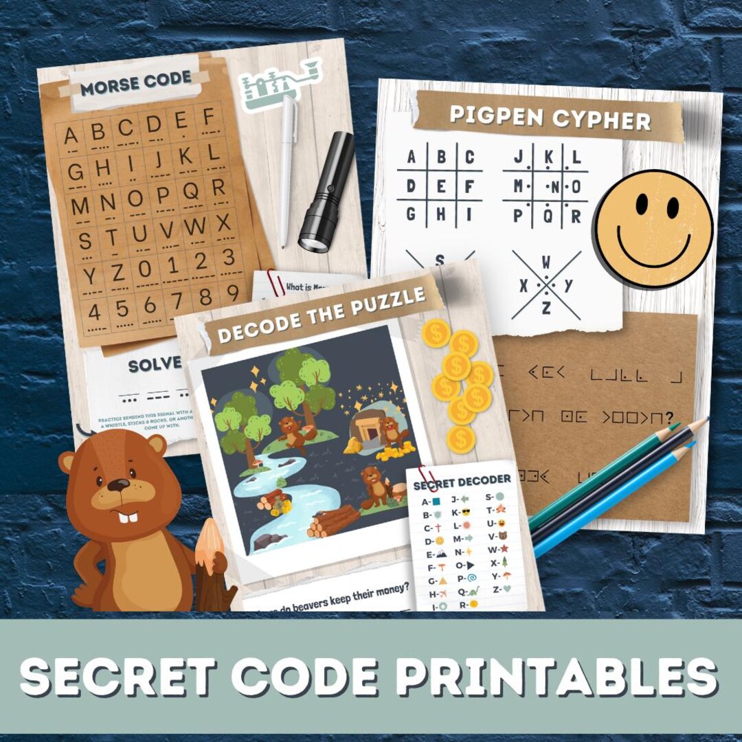 Secret Code Printable Activity for Kids | Fun Spy-themed Activity Pages ...