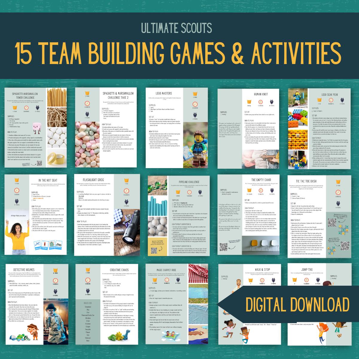 Team-building Games Printable Set | 15 Fun & Engaging Activities for ...